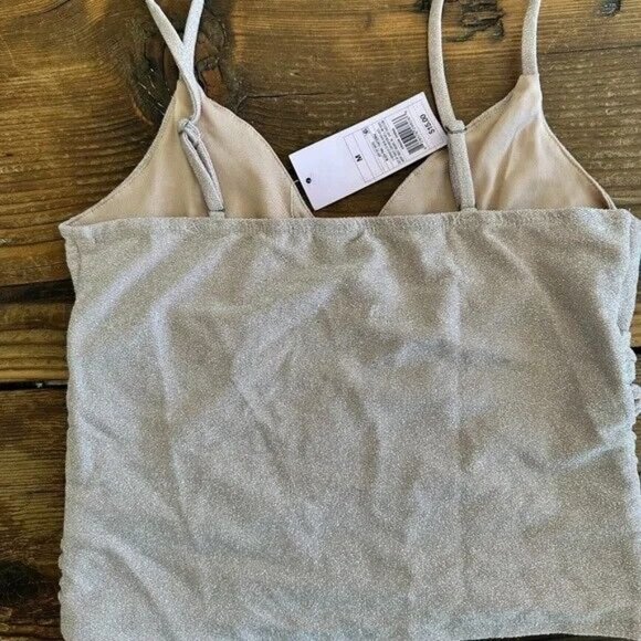 wild fable | Tops | Wild Fable Pink Glitter Ruched Crop Tank Top | Poshmark